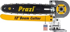 prazi 12" beam cutter attachment for circular saws – for 7-1/4"-8-1/2" wormdrive saws – american owned company – increase cut depth from 2-1/2” to 12”