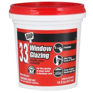 dap 12121 33 glazing compound, 1-pint, white