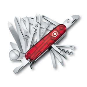 victorinox swiss army multi-tool, swisschamp xlt pocket knife, ruby