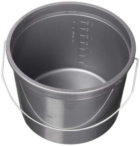 encore plastics 01605 promotional pail, 5 quart, silver