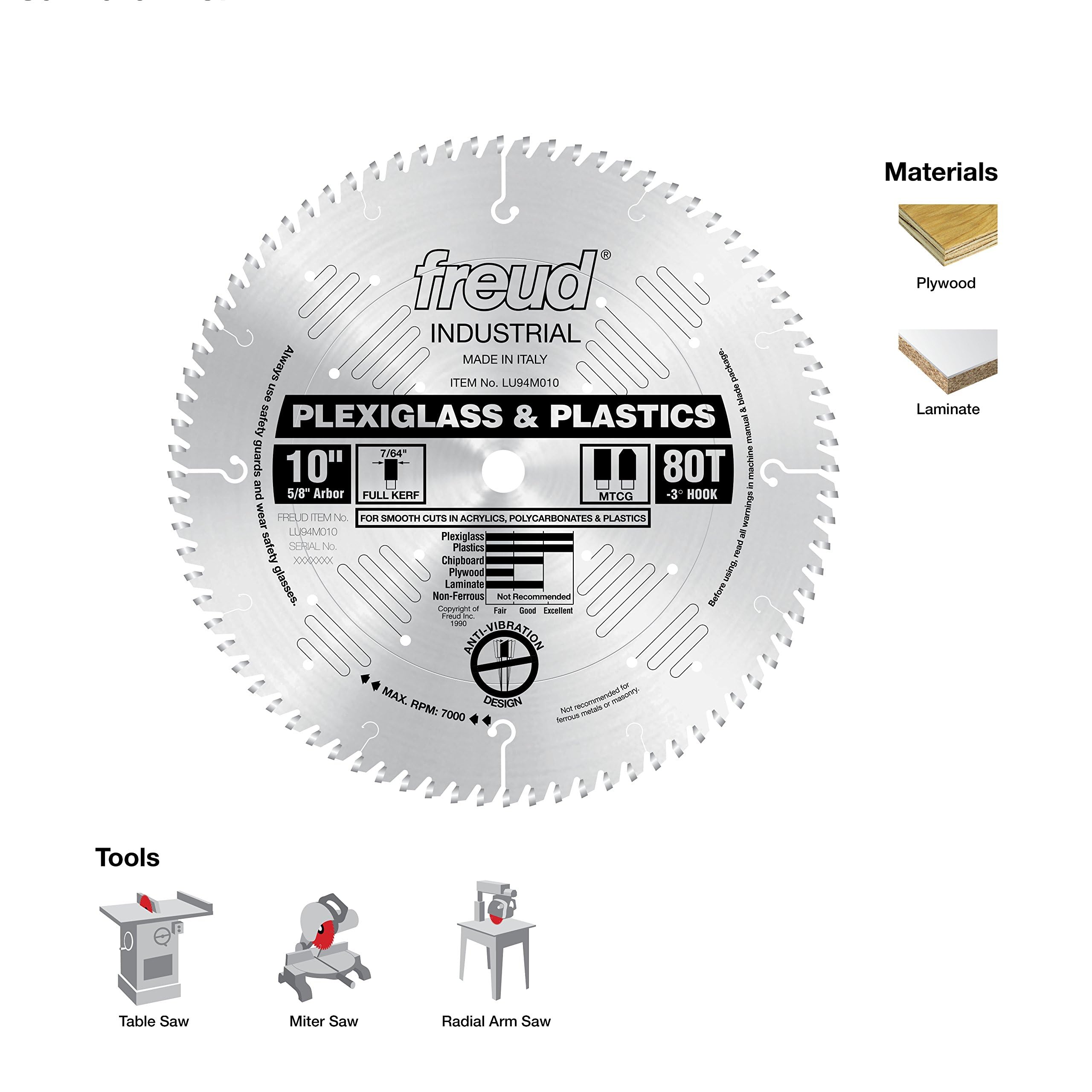 Freud LU94M010: 10" Plastic Blade