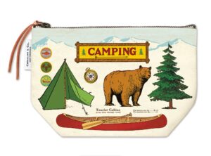 cavallini papers & co. camping vintage style pouch