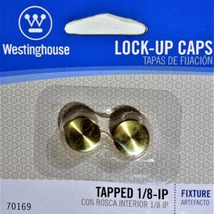 westinghouse lamp lock-up caps, brass