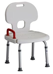 nova medical bath seat with back & red safety handle