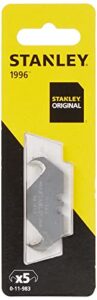 stanley 0-11-983 unperforated trimming knife blade "1996" (5 piece), silver