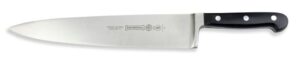 mundial 5100 series black cooking knife, 10-inch chef's knife, polycarbonate handle, for meat and vegetables, fully forged carbon stainless steel