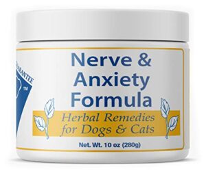 doc ackerman's - nerve & anxiety formula - fast acting, soothing & calming effects for pets - enhanced with chamomile, peppermint & passion flower - herbal remedy for dogs & cats - 10 oz