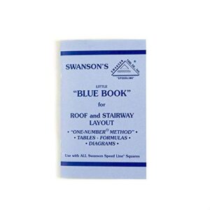 swanson tool p0110 little blue book of instructions for roof & stairway layout