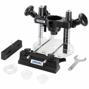 dremel 335-01 rotary tool plunge router attachment, compact & lightweight for light-duty routing projects, perfect for woodworking & inlay work