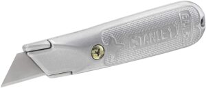 stanley 2-10-199 199e fixed blade knife, silver