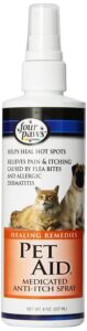 four paws healthy promise pet aid fast-acting anti itch spray for dogs & cats 8 oz.