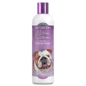 bio-groom oatmeal dog conditioner - for allergies and itching, cruelty-free, dog bathing supplies, puppy conditioner for sensitive skin, made in usa, anti-itch dog products - 12 fl oz 1-pack