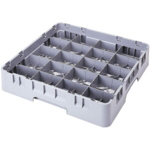 cambro 20c258151 camrack polypropylene cup rack with 20 compartments, full, soft gray