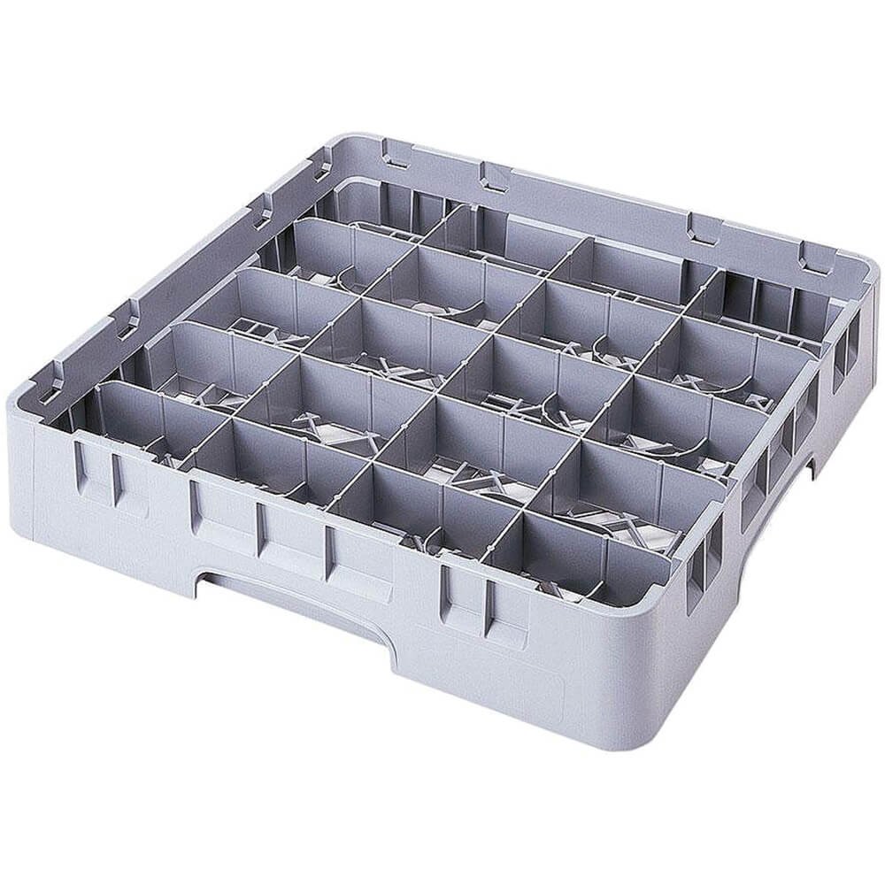 Cambro 20C258151 Camrack Polypropylene Cup Rack with 20 Compartments, Full, Soft Gray