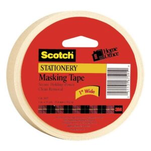 scotch(r) home and office masking tape, 1 inch x 55 yards,tan (3437)