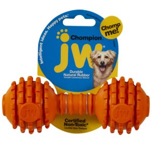 jw pet chompion heavyweight dog chew toy for medium breeds, assorted colors