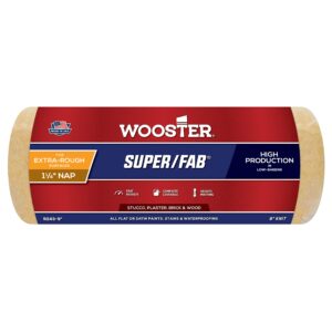 wooster brush r243-9 super/fab roller cover, 1-1/4-inch nap, 9-inch