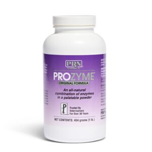 prn pharmacal prozyme original formula enzyme replacement supplement - reinforces animal's digestive system, supports dog & cat food breakdown - promotes pet's digestive health - 454 g, 1 lb bottle