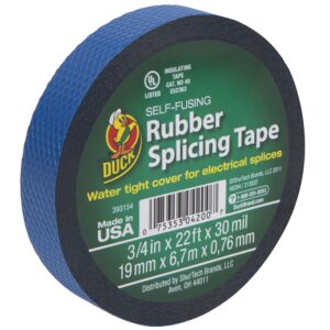 duck brand rubber splicing tape, 3/4-inch by 22 feet, single roll, black (393154)