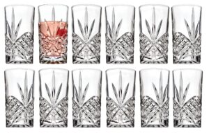 godinger dublin crystal highball glasses, set of 12