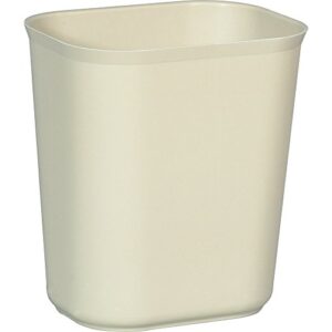 rubbermaid commercial products fire resistant wastebasket 14 qt/3.5 gal, beige, for hospitals/schools/hotels/offices/homes