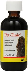 pfizer animal pet-tinic vitamin-mineral supplement for dogs and cats, 4-ounce