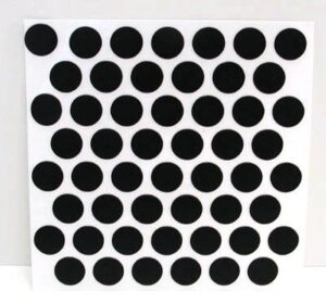 fastcap adhesive cover caps pvc black 9/16" (1 sheet 52 caps)