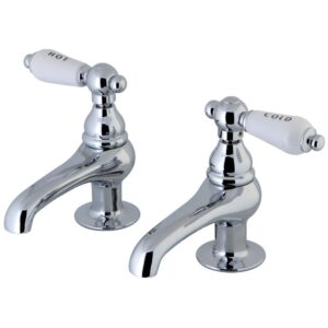 kingston brass cc4l1 vintage basin tap faucet, polished chrome