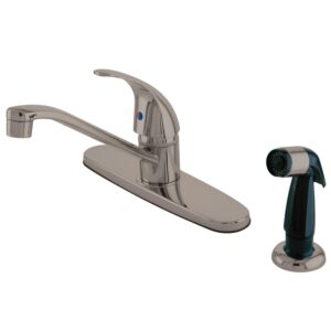 kingston brass kb6578ll legacy 8" centerset kitchen faucet, brushed nickel