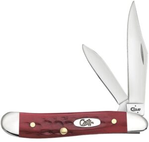 case xx wr pocket knife pocket worn old red bone peanut item #781 - (6220 ss) - length closed: 2 7/8 inches