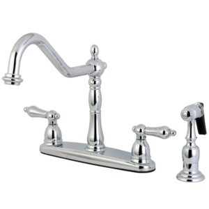 kingston brass kb1751albs heritage 8-inch centerset kitchen faucet, polished chrome