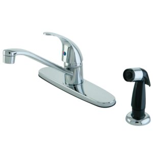 kingston brass kb6571ll legacy 8" centerset kitchen faucet, polished chrome