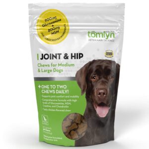 tomlyn joint & hip chews for medium & large dogs, 30ct