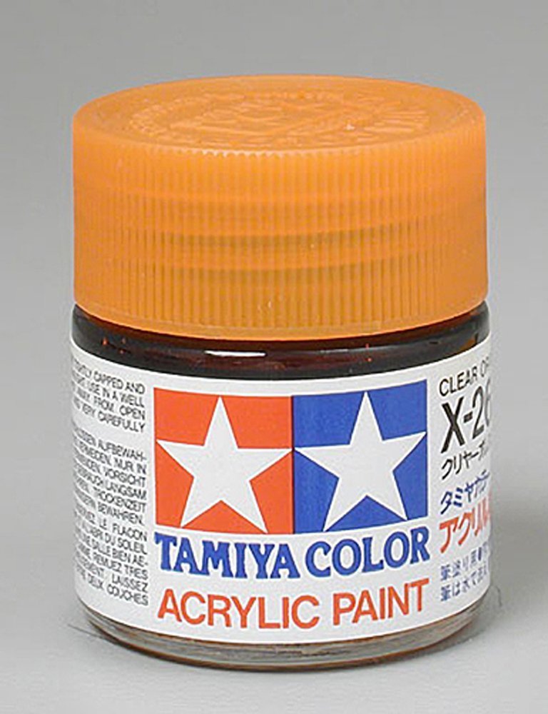 TAMIYA USA TAM81026 Acrylic X26 Gloss Clear Orange 0.7 Fl Oz (Pack of 1)