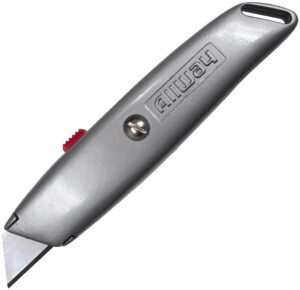 allway rk4 retractable utility knife with delrin slider and 3 blades