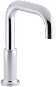 kohler purist(r) deck-mount non-diverter bath spout, polished chrome