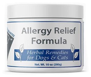 doc ackerman's - allergy relief formula - fast acting anti-itch relief - enhanced with green tea extract, papaya, & mullein - immune support for pets - professionally formulated herbal remedy - 10 oz