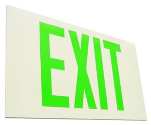 elco lighting ee80s self illuminating exit sign green or red letters