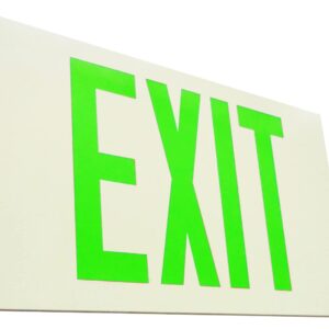 Elco Lighting EE80S Self Illuminating Exit Sign Green or Red Letters