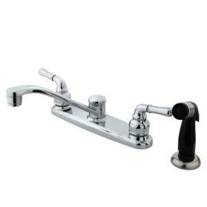 kingston brass kb272 magellan 8" centerset kitchen faucet, polished chrome