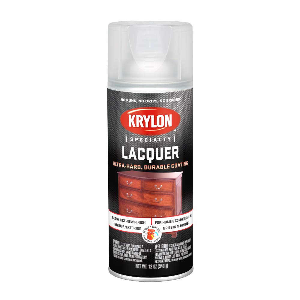 12 oz Krylon K07032777 Clear Specialty Lacquer Spray Finish. Gloss