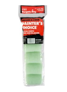 wooster brush r271-4 painter's choice roller cover, 1/2-inch nap, 6-pack, 4-inch