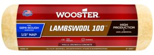 wooster brush r291-9 lambswool 100 roller cover, 1/2-inch nap, 9-inch