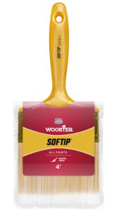 wooster brush q3108-4 paintbrush softip, 4 inches, white