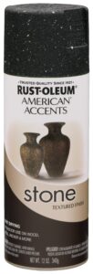 rust-oleum 7991830 stone creations spray, 12 oz, black granite