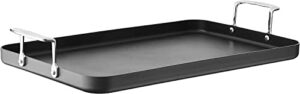 cuisinart double burner griddle, chef's classic nonstick hard anodized, stainless steel, 655-35 13-inch x 20-inch