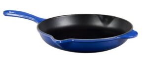 le creuset enameled cast-iron 10-1/4-inch skillet with iron handle, cobalt blue