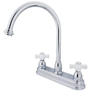 kingston brass kb3741px restoration 8-inch centerset kitchen faucet without sprayer, polished chrome