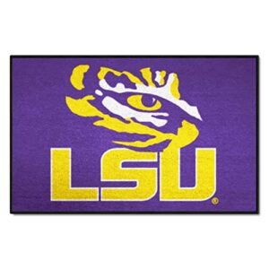 fanmats 3944 lsu tigers starter mat accent rug - 19in. x 30in. | sports fan home decor rug and tailgating mat - lsu primary logo