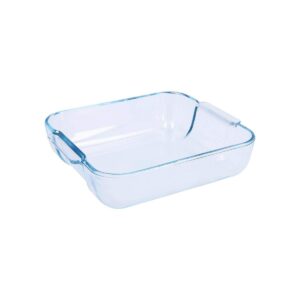 pyrex borosilicate glass square roaster, 25 x 21cm, multicolour, 25 x 21 cm